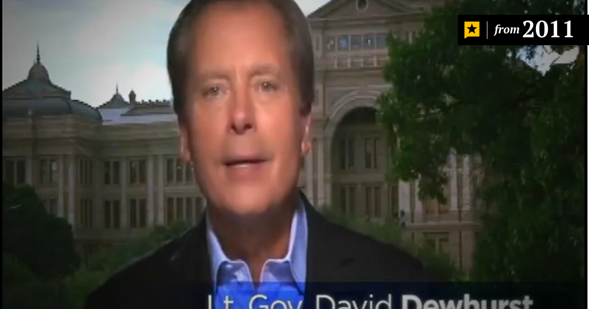 Dewhurst Makes It Official | The Texas Tribune