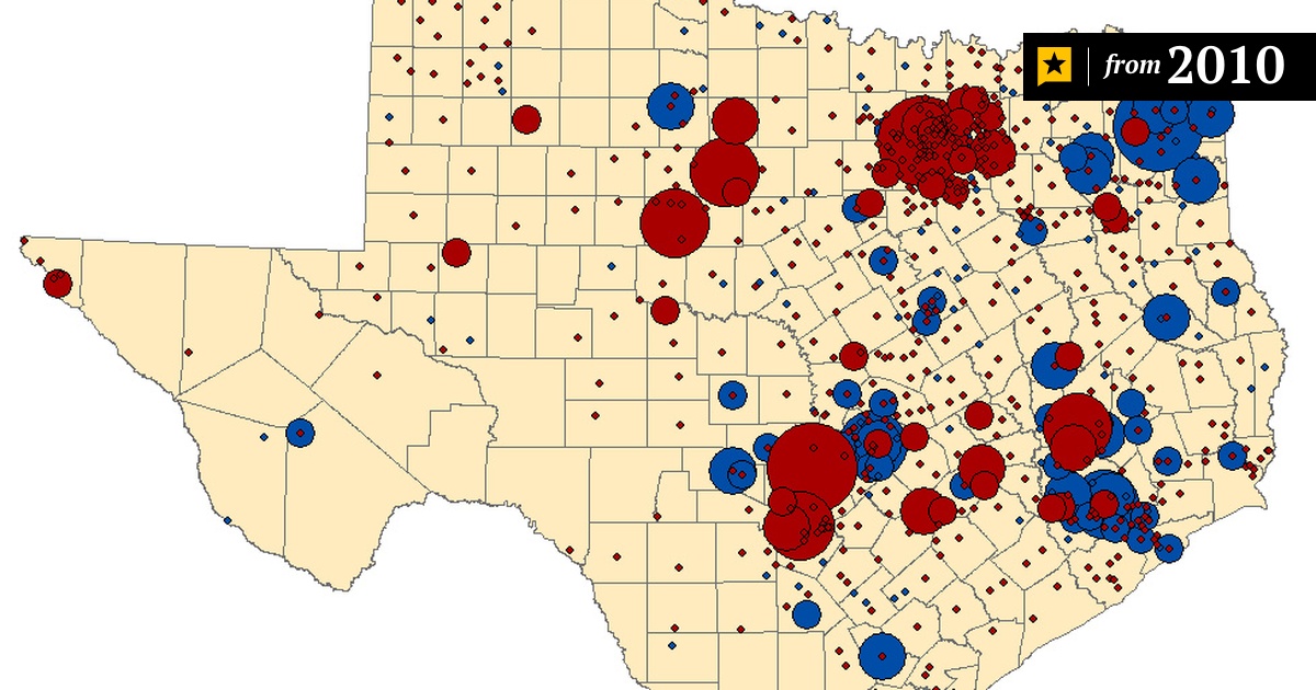 Maps Visualize Governor's Race Donations | The Texas Tribune
