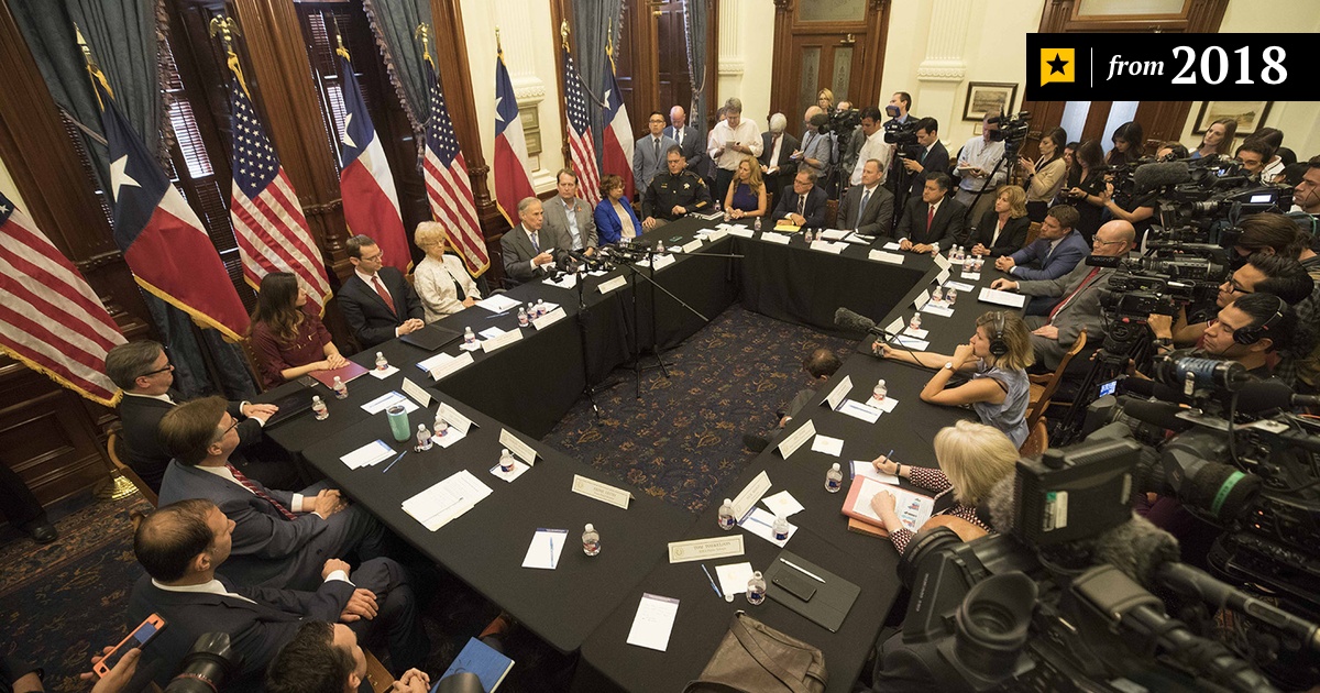 After Santa Fe shooting talks, Texas Gov. Greg Abbott expresses support for mental health checks ...