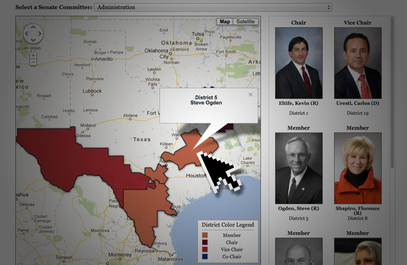 Interactive Map: Texas Senate Committees in 82nd Session | The Texas ...