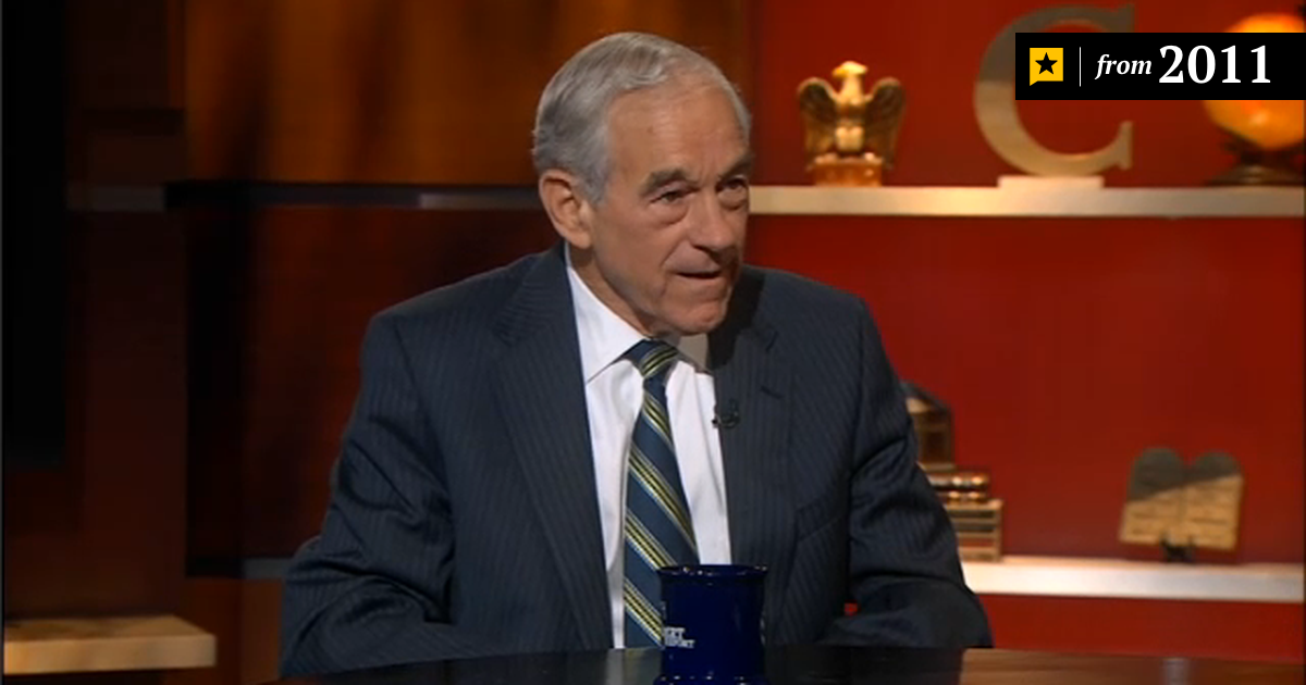 Colbert to Ron Paul: "You're Rand Paul's Dad!" | The Texas Tribune