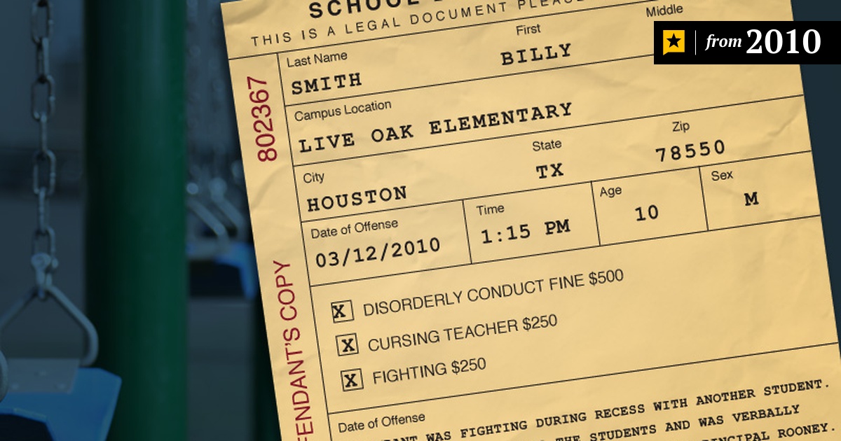 School District Cops Ticket Thousands of Students | The Texas Tribune