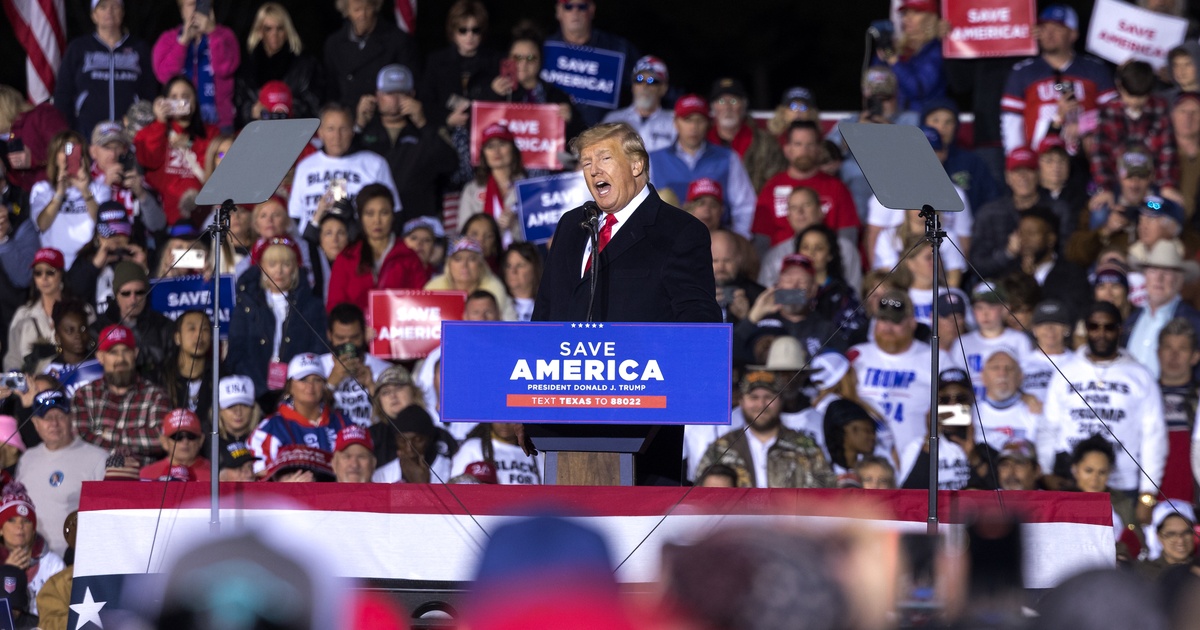 Donald Trump rallies Republican voters in Texas ahead of 2022 midterms ...